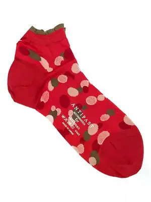 ANTIPAST Polka-dot Short Socks - Red