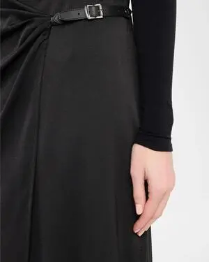 L & APOS;AGENCE Emmarie Maxi Skirt - Black