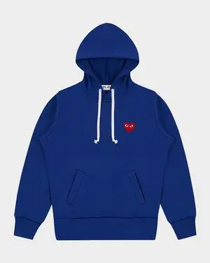Comme Des Garçons Play Heart Pullover Hoodie - Navy