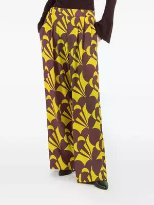 ODEEH Printed Pleated Trousers