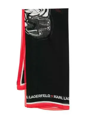 Karl Lagerfeld Logo-print Scarf - Black