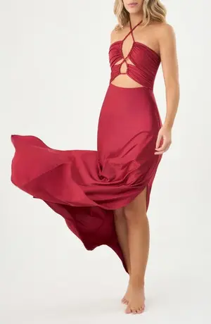 BOAMAR Dasha Halter Cover-up Maxi Dress