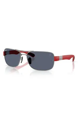 Ray-ban 64mm Polarized Square Sunglasses