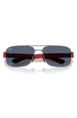 Ray-ban 64mm Polarized Square Sunglasses