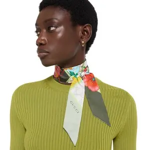 Gucci Printed Silk Ribbon Silk