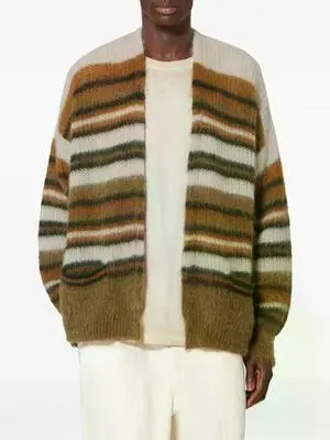 MARANT Striped Mohair-blend Cardigan