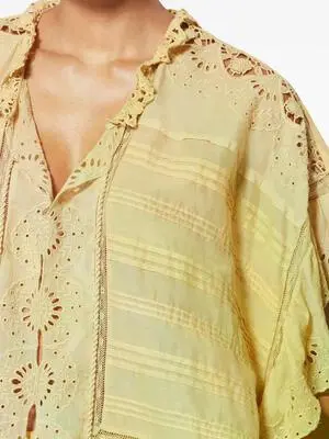 MARANT ETOILE Payton Ruffled Top - Neutrals