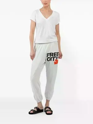 FREECITY Logo Track Pants - Neutrals
