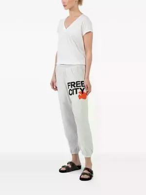 FREECITY Logo Track Pants - Neutrals