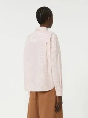 Max Mara Oversized Cotton Poplin Shirt - Pink