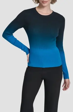 Dkny Dip-dyed Ribbed Sweater
