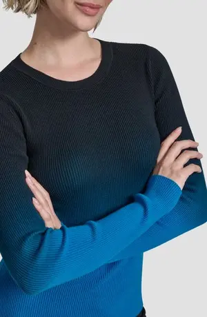 Dkny Dip-dyed Ribbed Sweater