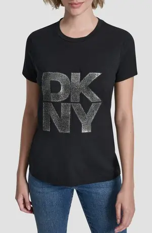 Dkny Logo Graphic T-shirt - Black