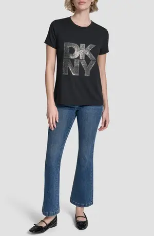 Dkny Logo Graphic T-shirt - Black