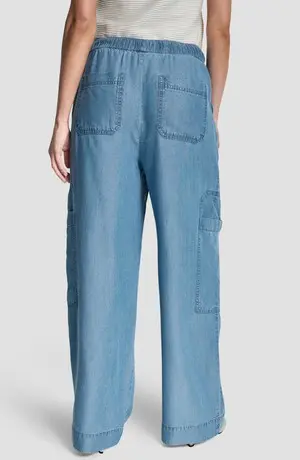 Dkny Denim Drawstring Cargo Pants
