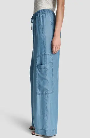 Dkny Denim Drawstring Cargo Pants