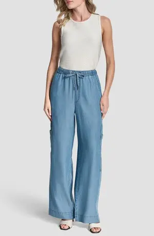 Dkny Denim Drawstring Cargo Pants