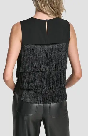 Dkny Tiered Fringe Top
