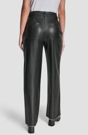 Dkny Faux Leather Straight Leg Pants