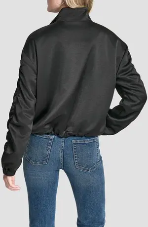 Dkny Bomber Jacket With Ruched Sleeves