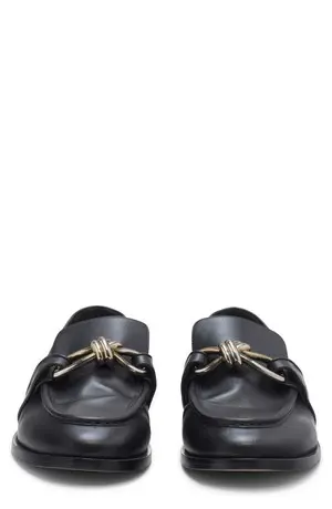 Bottega Veneta Astaire Knot Bit Loafer - Black/silver