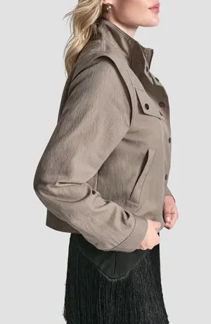 Dkny Crop Moto Jacket