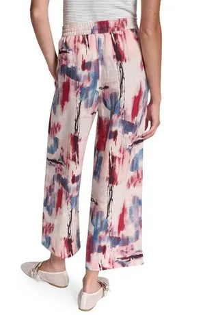 Dkny Print Pull-on Linen Pants