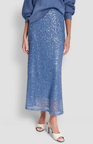 Dkny Sequin Midi Skirt