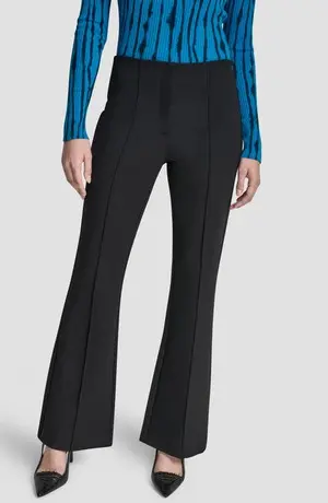 Dkny Front Seam Flare Ponte Trousers Black