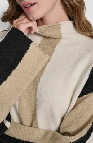 Dkny Striped Roll Neck Sweater