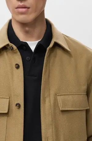 Mango Wool Blend Overshirt
