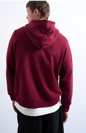 Topman Boxy Cotton Blend Hoodie