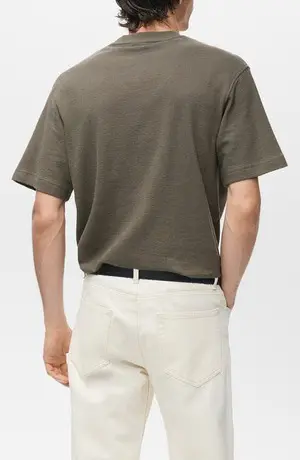 Mango Cotton Fleece Crewneck Top - Medium Brown