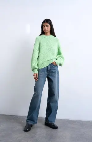 Topshop Oversized Crewneck Sweater