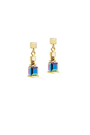 COEUR DE LION Sparkling Cubes Fusion Chain Earrings - Multicolor