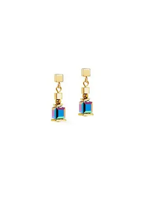 COEUR DE LION Sparkling Cubes Fusion Chain Earrings