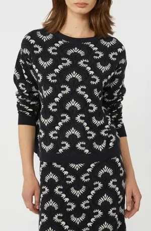 Max Mara Abstract Print Crewneck Sweater