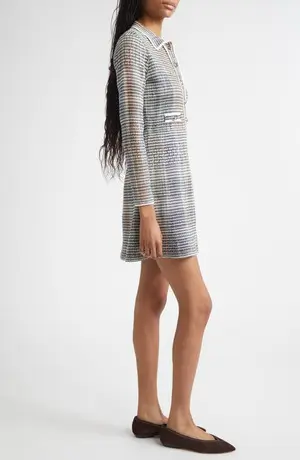 Veronica Beard Lauper Tweed Knit Minidress