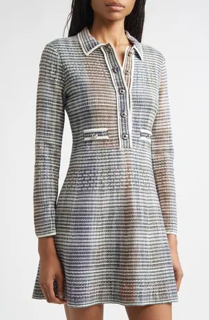 Veronica Beard Lauper Tweed Knit Minidress