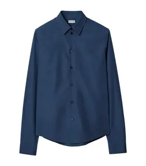 Burberry Cotton Poplin Ekd Shirt - Blue