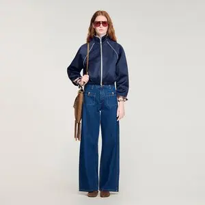 Sandro Raw Edge Hem Bottoms For Women