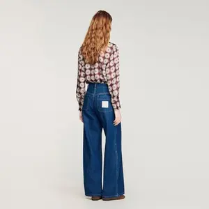 Sandro Raw Straight Patch Pocket Jeans - Deep Blue