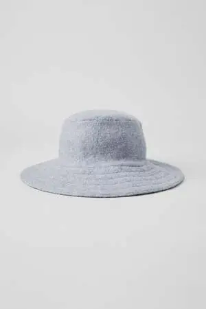 Alo Yoga Wool Blend District Trucker Hat Merino Wool Bucket Hat - Hazy He
