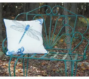 VALERIE PARR HILL Blue Dragonfly Indoor/outdoor Decorative Accent Throw Pillow B - One-color