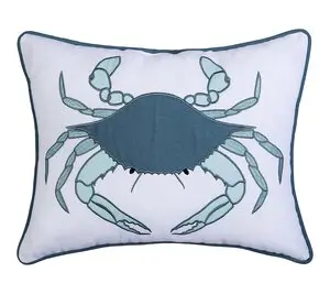 VALERIE PARR HILL Sea Glass Crab Throw Pillow Valerie - One-color