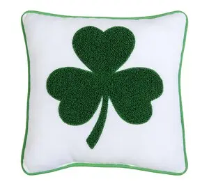 VALERIE PARR HILL 3 Leaf Clover Hooked Throw Pillow Valerie - One-color