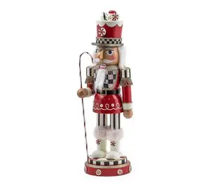 MACKENZIE-CHILDS As Is Peppermint Nutcracker - One-color
