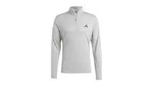 Adidas Train Essentials Long Sleeve Tee Shirt - Medium Grey Heather