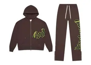 GODSPEED Og Logo Sweatsuit - Grey/lime