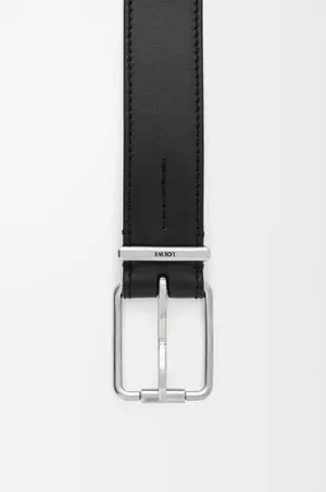 Loewe Essential Leather Belt - Black/vintage Palladium